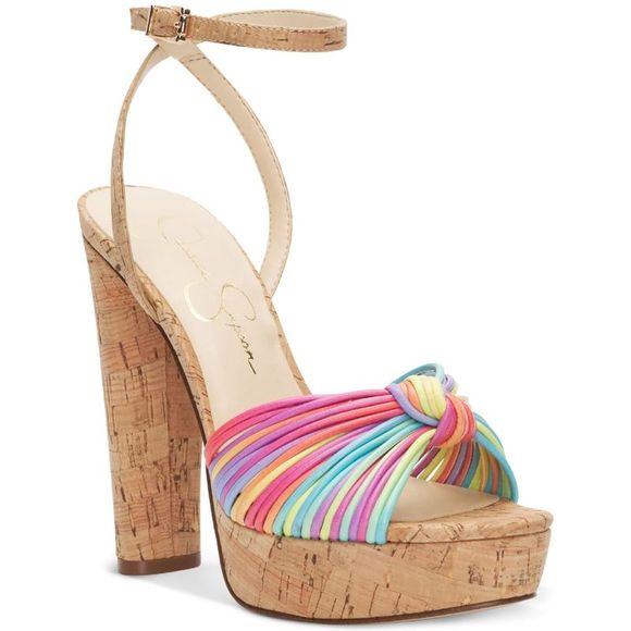 Jessica Simpson | Shoes | Jessica Simpson Womens Immie Tan Ankle Strap Platform Pumps Shoes Nwt ...